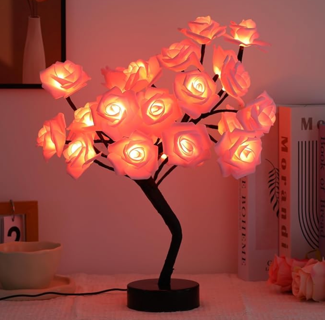 Valentine’s Rose Tree Lamp – Rose & Reverie