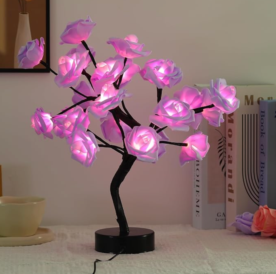 Valentine’s Rose Tree Lamp – Rose & Reverie
